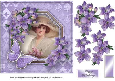 Violets and Pearls - CUP424136_1648 | Craftsuprint