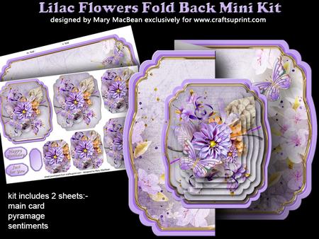 Lilac Flowers Fold Back Mini Kit - CUP425862_1648 | Craftsuprint