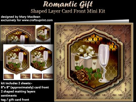 Romantic Gift Shaped Layer Card Front Mini Kit - CUP463813_1648 ...