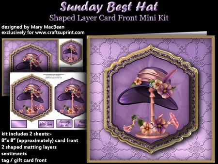 Sunday Best Hat Shaped Layer Card Front Mini Kit - CUP463817_1648 ...