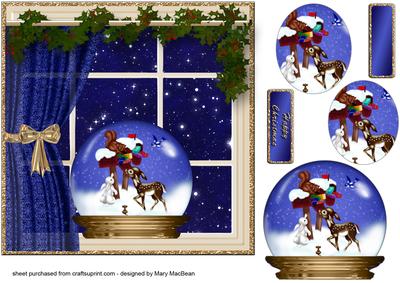 Snow Globe on Window Ledge - CUP467725_1648 | Craftsuprint