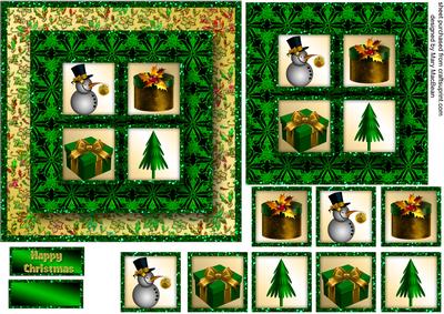 Christmas Gifts Square Layers Card Front - CUP478854_1648 | Craftsuprint