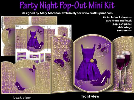 Party Night Pop-out Mini Kit - CUP513136_1648 | Craftsuprint