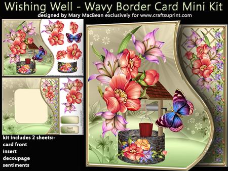 Wishing Well - Wavy Border Card Mini Kit - CUP524963_1648 | Craftsuprint