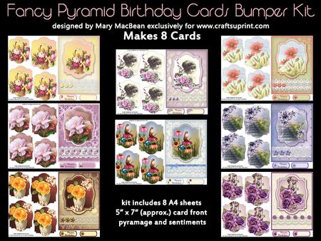 Fancy Pyramid Birthday Cards Bumper Kit - CUP530238_1648 | Craftsuprint