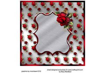 Red Roses Anniversary 7" x 7" Insert - CUP536808_1648 | Craftsuprint