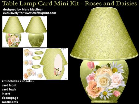 Table Lamp Card Mini Kit - Roses and Daisies - CUP542251_1648 ...