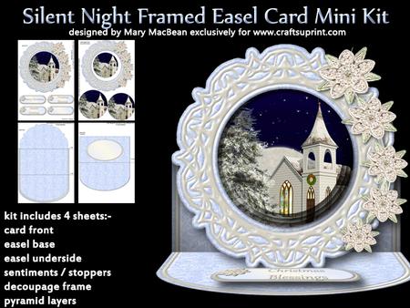Silent Night Framed Easel Card Mini Kit - CUP569477_1648 | Craftsuprint
