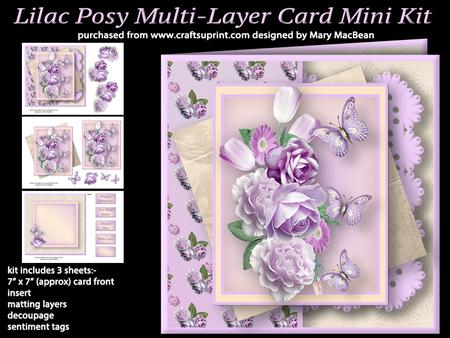 Lilac Posy Multi-layer Card Mini Kit - CUP585422_1648 | Craftsuprint
