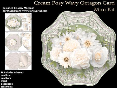 Cream Posy Wavy Octagon Card Mini Kit - CUP602091_1648 | Craftsuprint