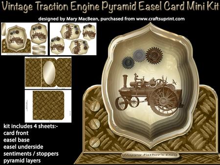 Vintage Traction Engine Pyramid Card Mini Kit - CUP614656_1648 ...
