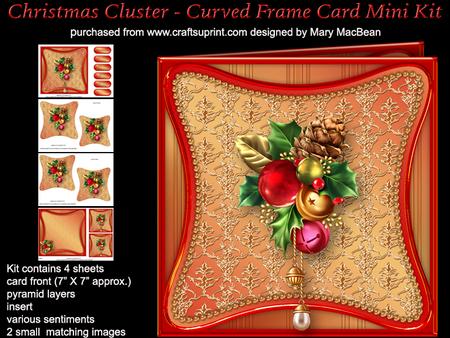 Christmas Cluster - Curved Frame Card Mini Kit - CUP624475_1648 ...