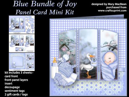 Blue Bundle of Joy Panel Card Mini Kit - CUP640425_1648 | Craftsuprint