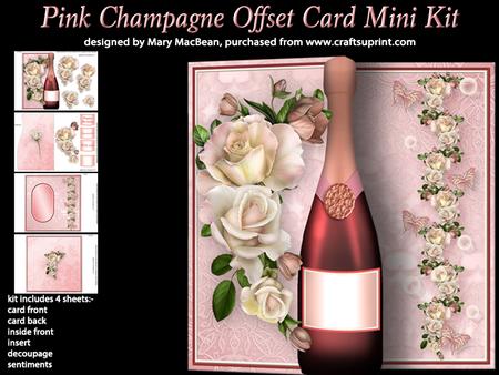 Pink Champagne Offset Card Mini Kit - CUP679306_1648 | Craftsuprint