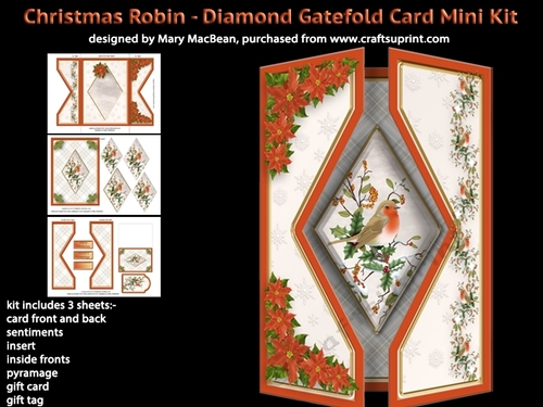 Christmas Robin - Diamond Gatefold Card Mini Kit - CUP722208_1648 ...