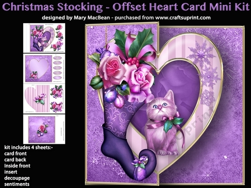 Christmas Stocking - Offset Heart Card Mini Kit - CUP733574_1648 ...
