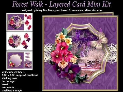 Forest Walk - Layered Card Mini Kit - CUP737220_1648 | Craftsuprint