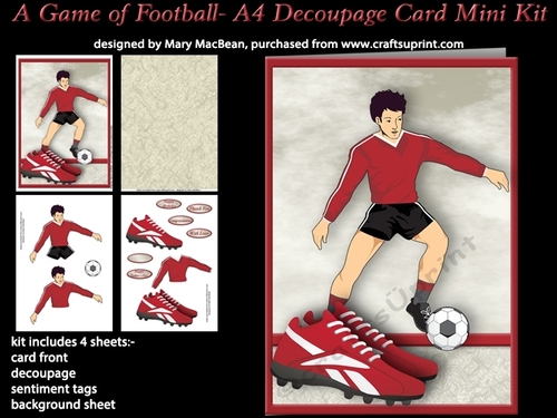 A Game of Football - A4 Decoupage Card MIni Kit - CUP740573_1648 ...
