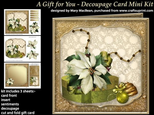 A Gift for You - Decoupage Card - CUP747605_1648 | Craftsuprint