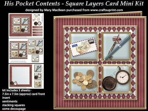 His Pocket Contents - Square Layers Card Mini Kit - CUP774818_1648 ...