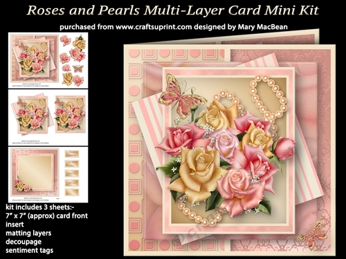 Roses and Pearls Multi-layer Card Mini Kit - CUP789650_1648 | Craftsuprint