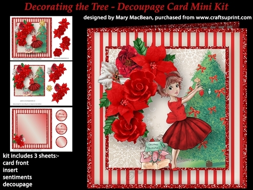 Decorating the Tree - Decoupage Card Mini Kit - CUP822519_1648 ...