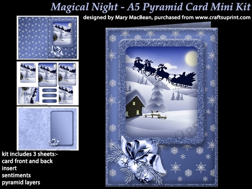 Magical Night - A5 Pyramid Card Mini Kit - CUP826982_1648 | Craftsuprint