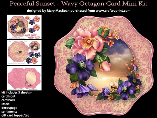 Peaceful Sunset - Wavy Octagon Card Mini Kit - CUP830806_1648 ...