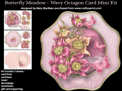 Butterfly Meadow - Wavy Octagon Card Mini Kit - CUP830809_1648 ...
