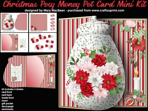 Christmas Posy - Money Pot Card With Gift Pocket Mini Kit - CUP836560 ...