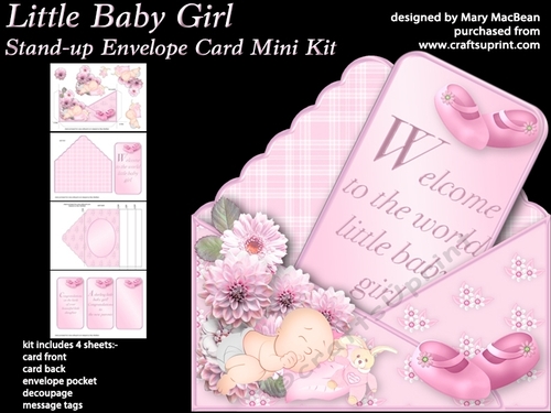 Little Baby Girl - Stand-up Envelope Card Mini Kit - CUP881652_1648 ...