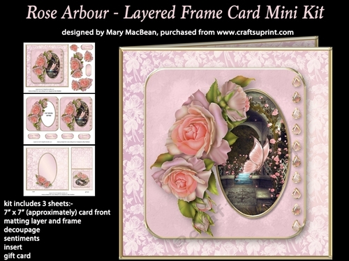 Rose Arbour - Layered Frame Card Mini Kit - CUP923094_1648 | Craftsuprint