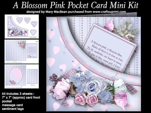 A Blossom Pink - Pocket Card Mini Kit - CUP941333_1648 | Craftsuprint