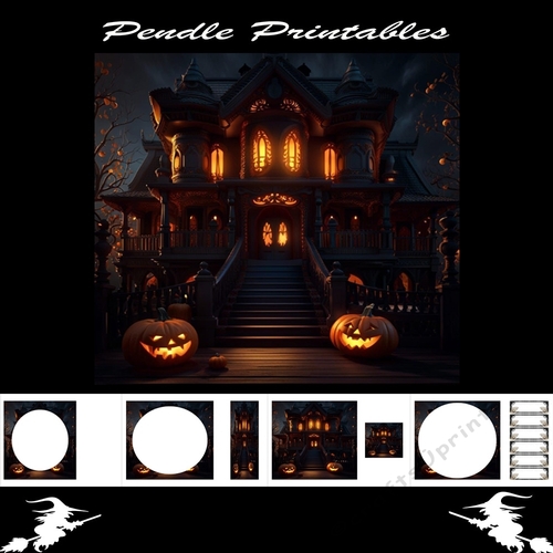 Halloween Spooky Haunted House 7X7 kit. 3D Round Levels and Decoupage ...