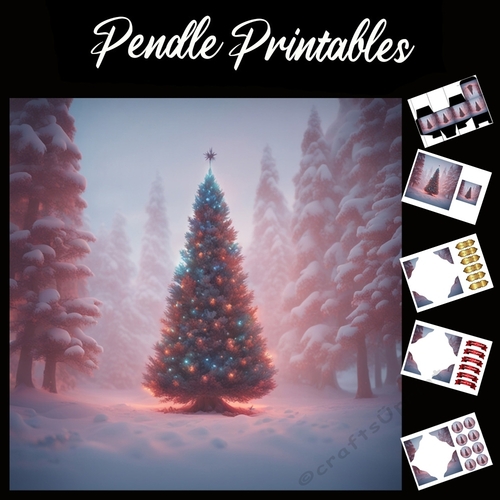 The Last Tree . Tree Card. 7x7 card kit. Matching Box, Gift Bauble,Tag ...
