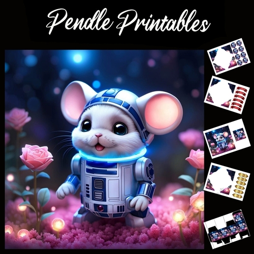 May The Force Be With You R2-D2 Mouse 7x7 Card Kit. Matching Box, Gift ...