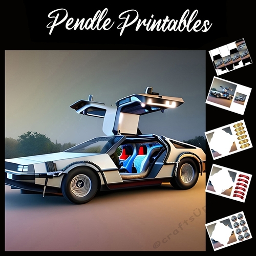 The DeLorean 7x7 Card Kit. Matching Box, Gift Bauble,Tag - CUP1277083 ...