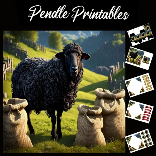 Nursery Rhyme: Baa Baa Black Sheep 8 7x7 Card Kit. Matching Box, Gift ...