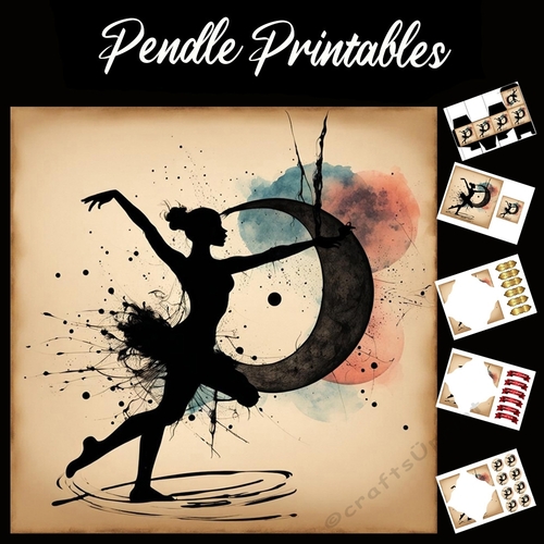 Splatter Art: Moon Dancer 7x7 Card Kit. Matching Box, Gift Bauble,Tag ...