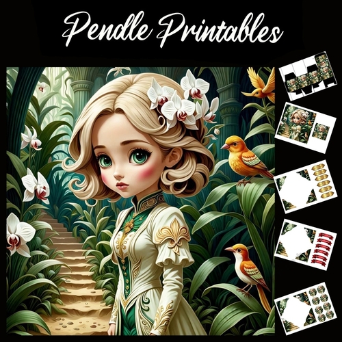 The Jungle Princess 7x7 Card Kit. Matching Box, Gift Bauble,Tag ...