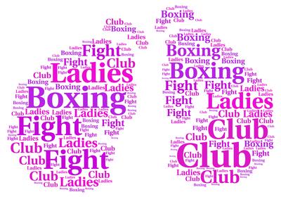 Female Boxing Gloves Word Art - CUP631311_2229 | Craftsuprint