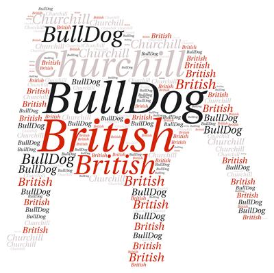 British Bulldog Word Art - CUP631314_2229 | Craftsuprint