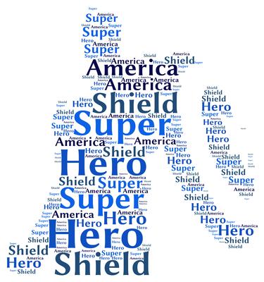 Captain America Word Art Image - CUP631384_2229 | Craftsuprint