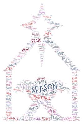 Christmas Nativity Scene Word Art - CUP634963_2229 | Craftsuprint