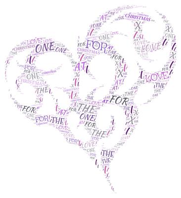 Christmas the One I Love Heart Word Art - CUP636281_2229 | Craftsuprint