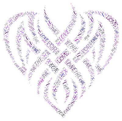 The One I Love Modern Heart Word Art - CUP636288_2229 | Craftsuprint