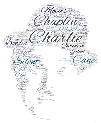 Charlie Chaplin Word Art - CUP720348_2229 | Craftsuprint