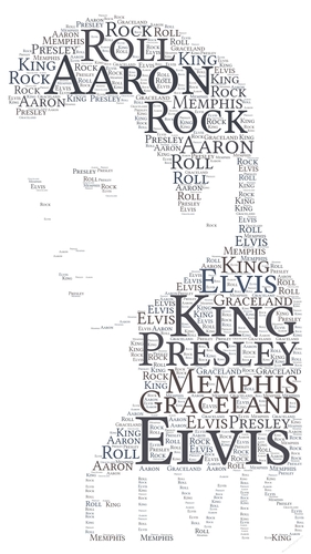 Elvis Presley Word Art - CUP720377_2229 | Craftsuprint