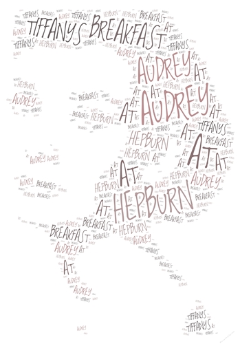 Audrey Hepburn Word Art - CUP720379_2229 | Craftsuprint