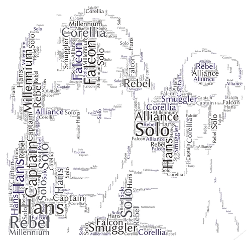 Star Wars Hans Solo Word Art - CUP720657_2229 | Craftsuprint